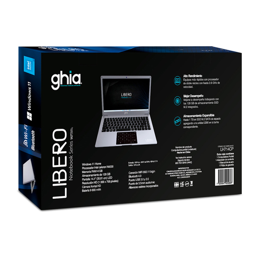 Notebook Libero Ghia 14 1 Pulg Intel Celeron 128gb Hdd 4gb Ram